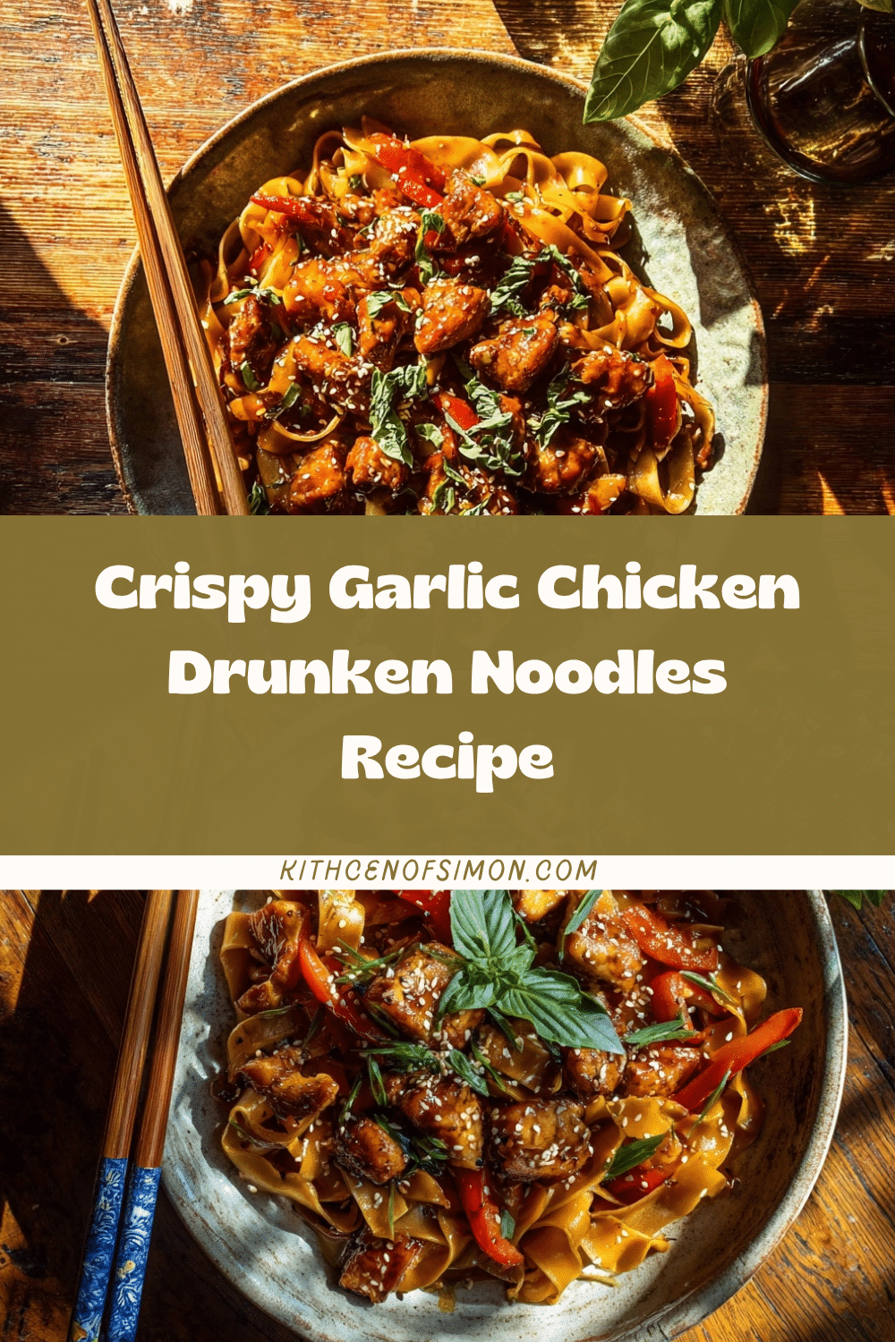 Crispy Garlic Chicken Drunken Noodles: Bold & Flavorful Delight