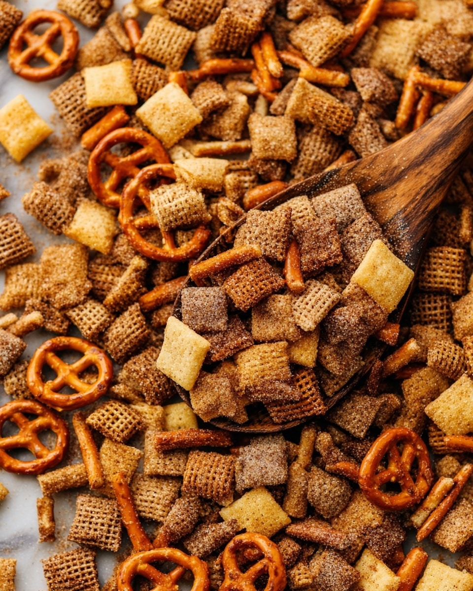 Cinnamon Sugar Sweet and Salty Chex Mix - Easy Snack Recipe