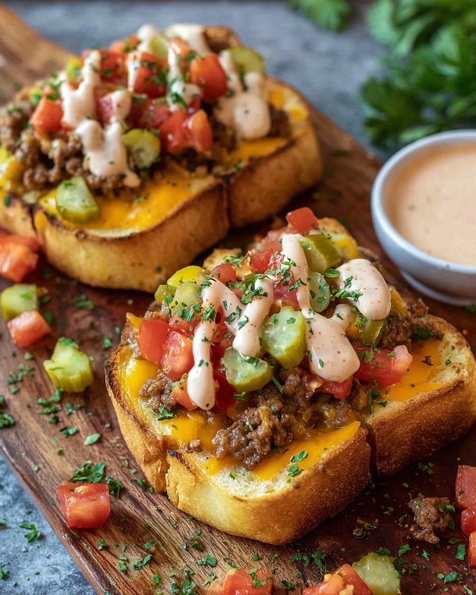 Cheeseburger Garlic Bread: Easy & Irresistible Snack
